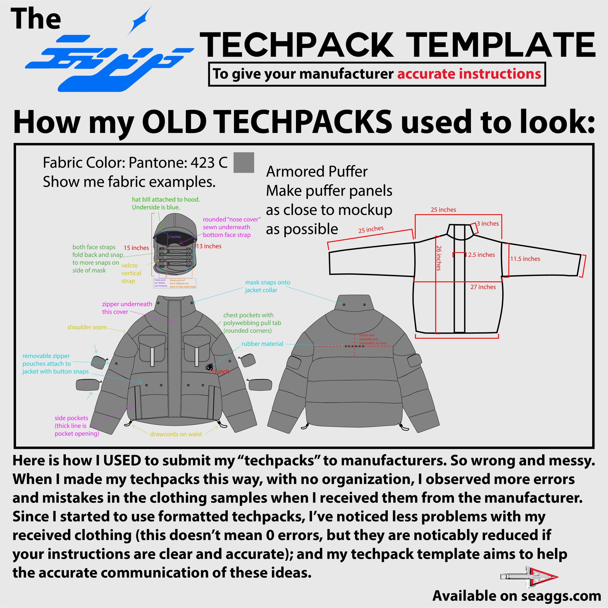 Seaggs Techpack Template